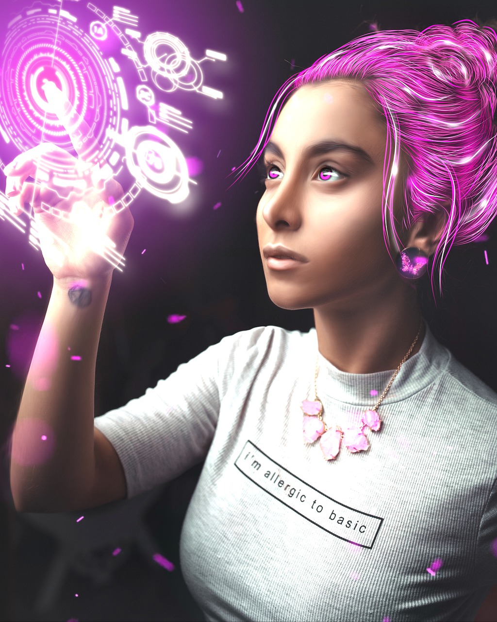 Download Woman, Neon, Light. Royalty-Free Stock Illustration Image ...