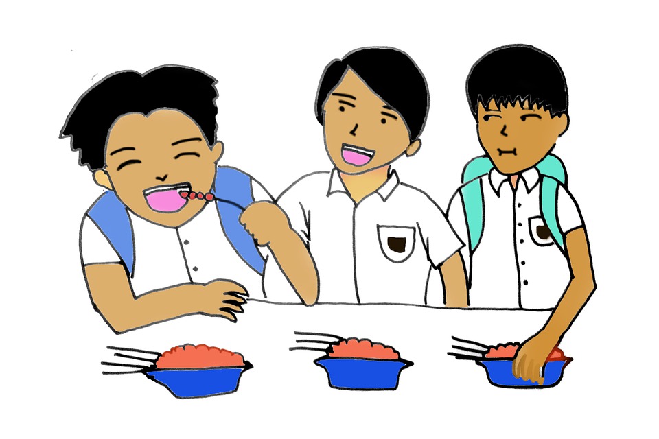 Download Stundents, Eating Snack, Elementary Students. Royalty-Free ...