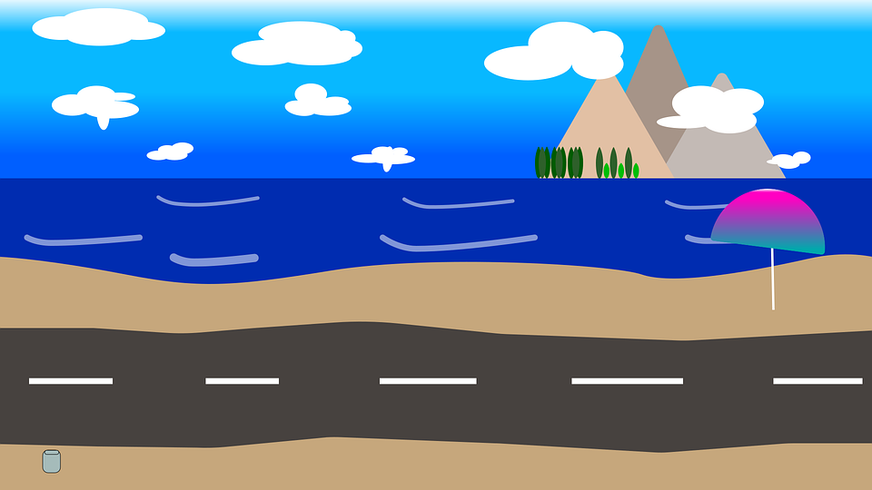 Download Sea, Road, Landscape. Royalty-Free Vector Graphic - Pixabay