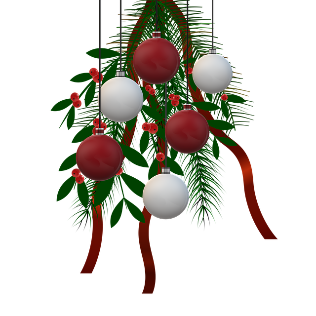 Clipart Kerstversiering Cartoon Santa Claus, Die Achter Een Versierde