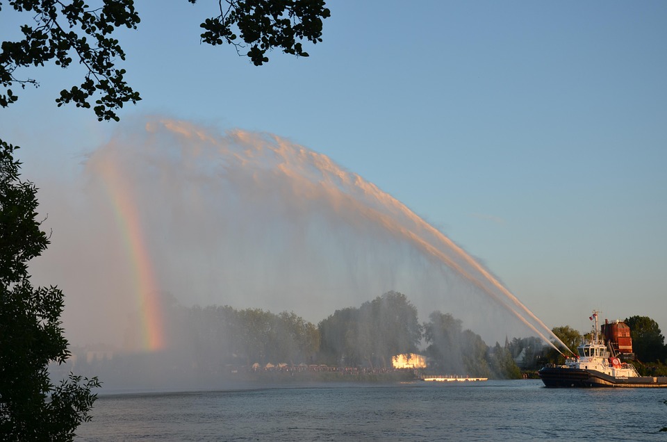 Firefighter Boat Rainbow - Free photo on Pixabay - Pixabay