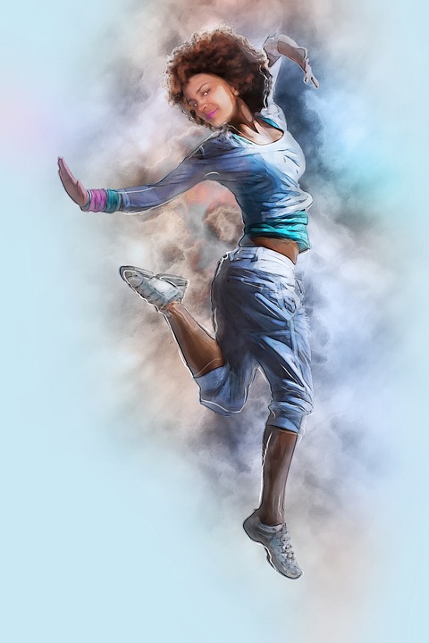 Download Black Woman, Jumping, Choreography. Royalty-Free Stock ...