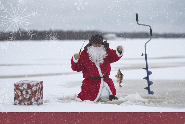 Santa Claus Fishing Ice - Free photo on Pixabay