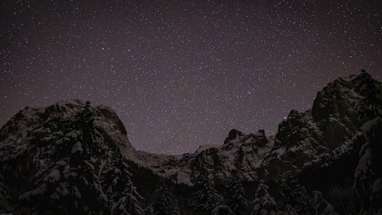 Starry Sky Mountains Landscape - Free photo on Pixabay - Pixabay