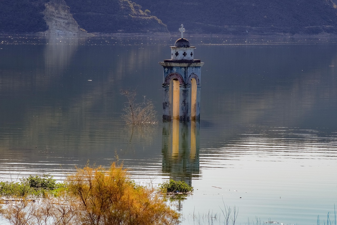 Kouris Dam Lake Sunken Church - Free photo on Pixabay - Pixabay