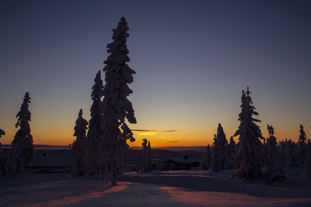 Snow Sunset Landscape - Free photo on Pixabay