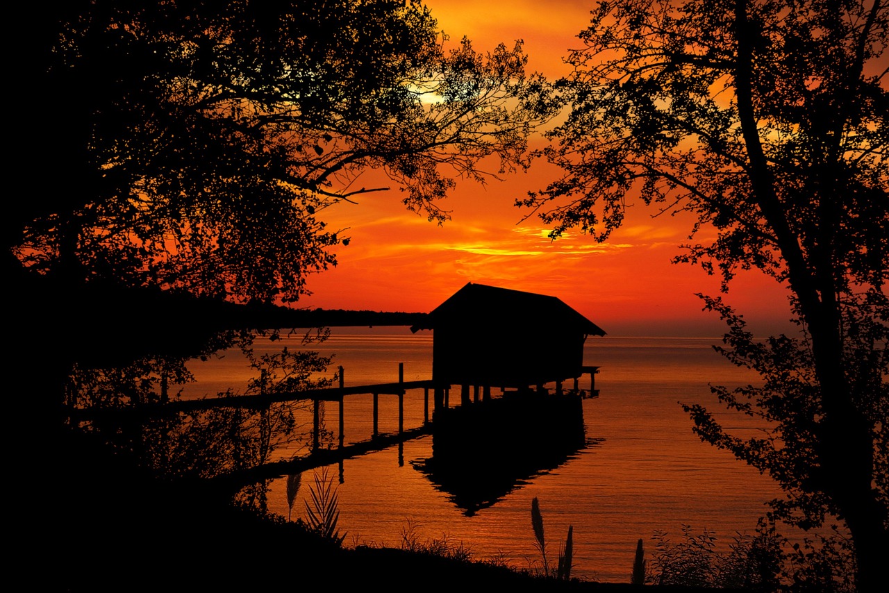 Sunset Pond Cabin - Free photo on Pixabay