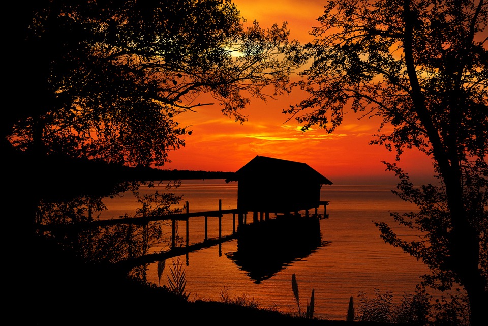 Sunset Pond Cabin - Free photo on Pixabay