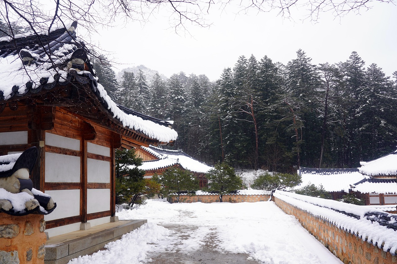 Temple Korea Winter - Free photo on Pixabay