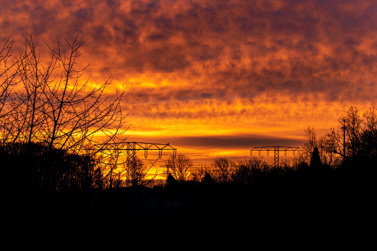 Dawn Morning Sky Power Line - Free photo on Pixabay - Pixabay