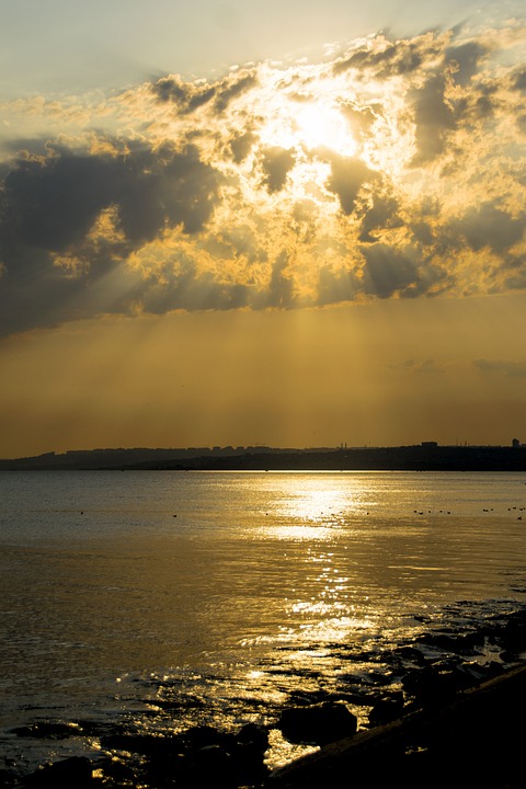 Atardecer Mar Amarillo - Foto gratis en Pixabay - Pixabay