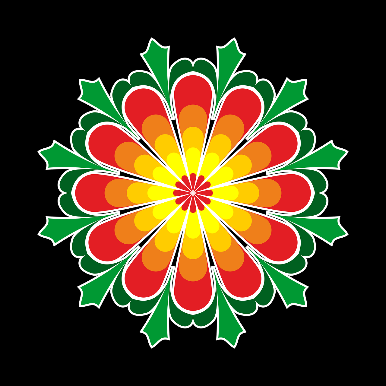 Flor Simetria Enfeite - Gráfico vetorial grátis no Pixabay - Pixabay