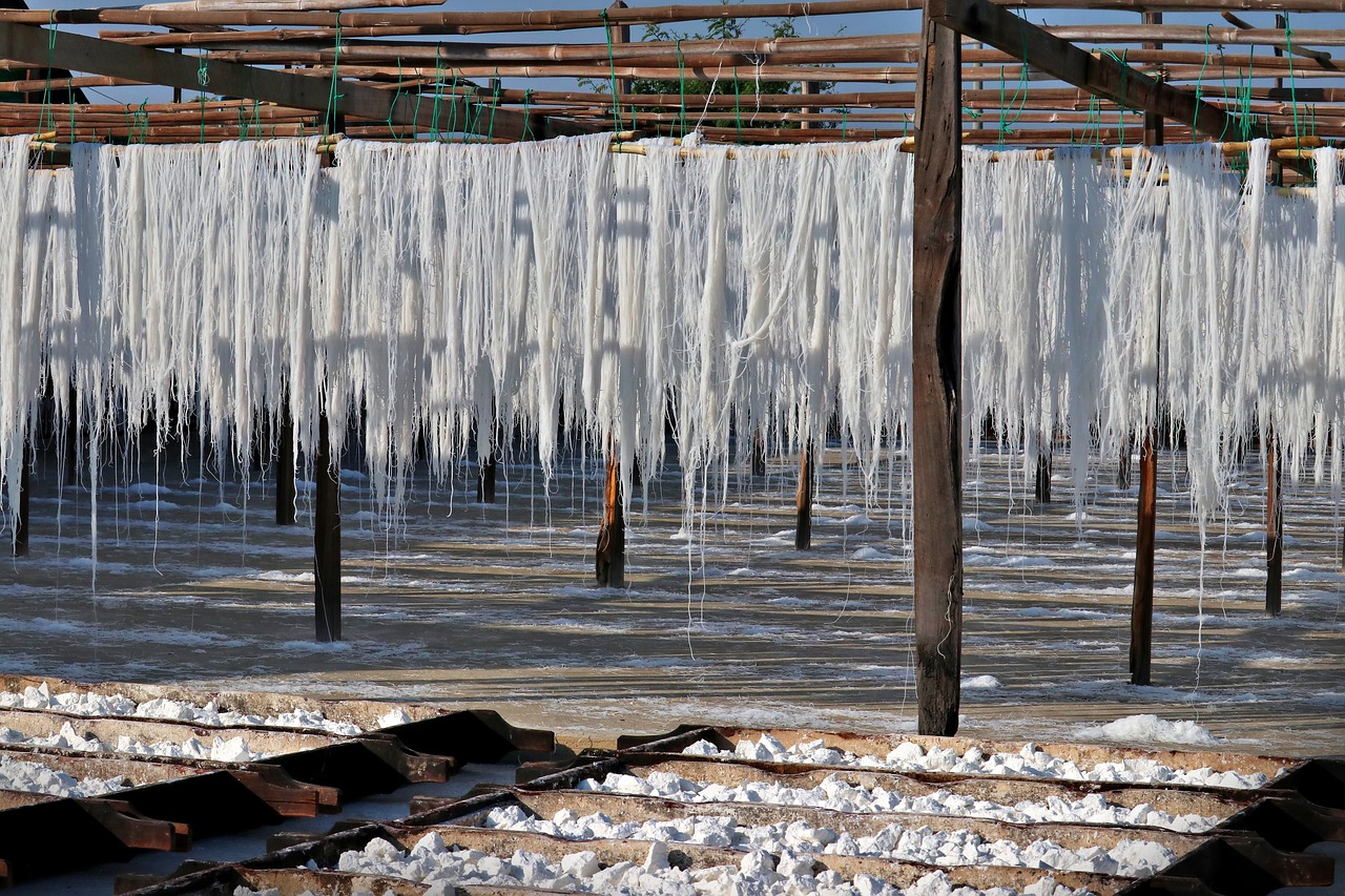 Drying Of Rice Noodles Burma - Free photo on Pixabay