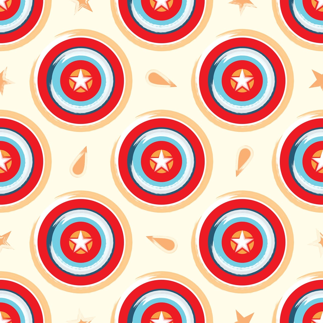 Download Circular Star Shield, Disc-Shaped, Captain America Type ...