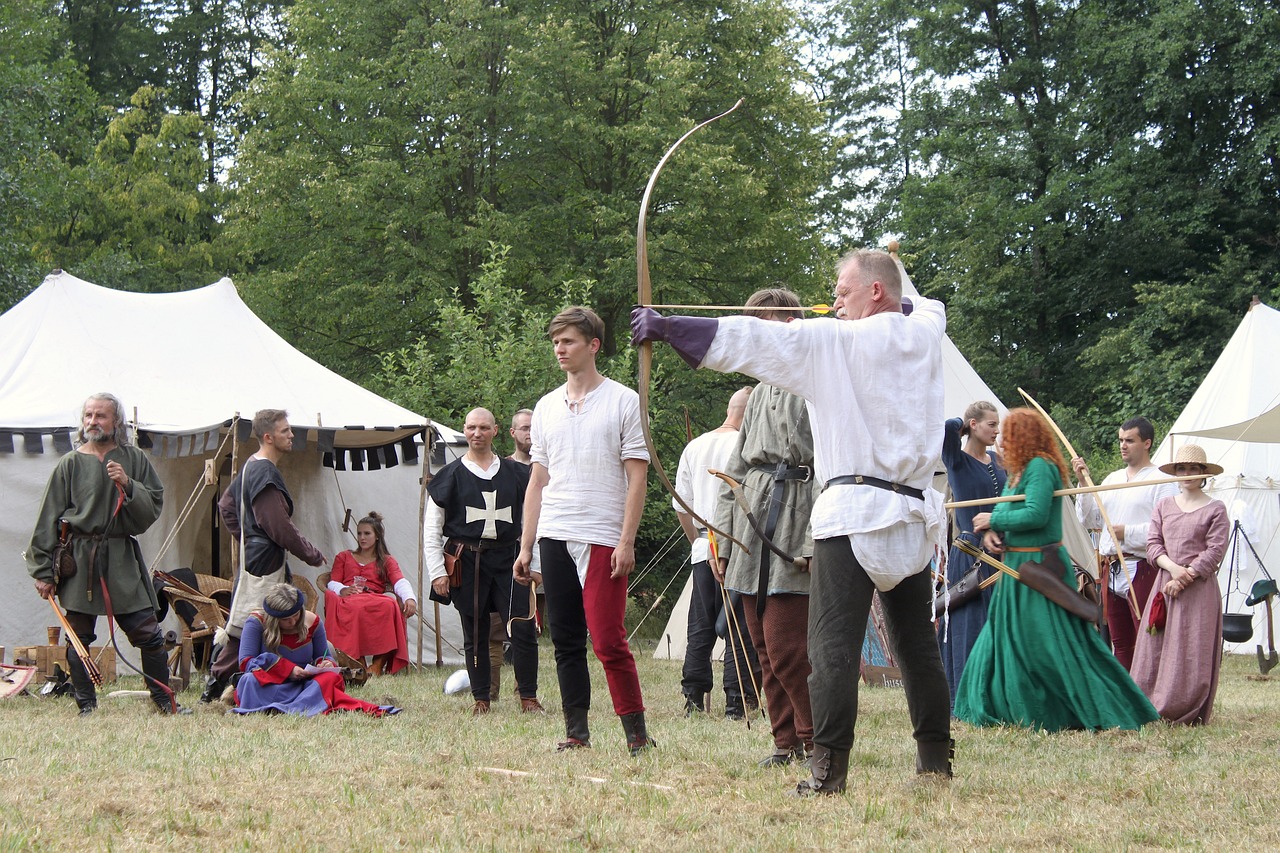 Medieval Archers Shooting