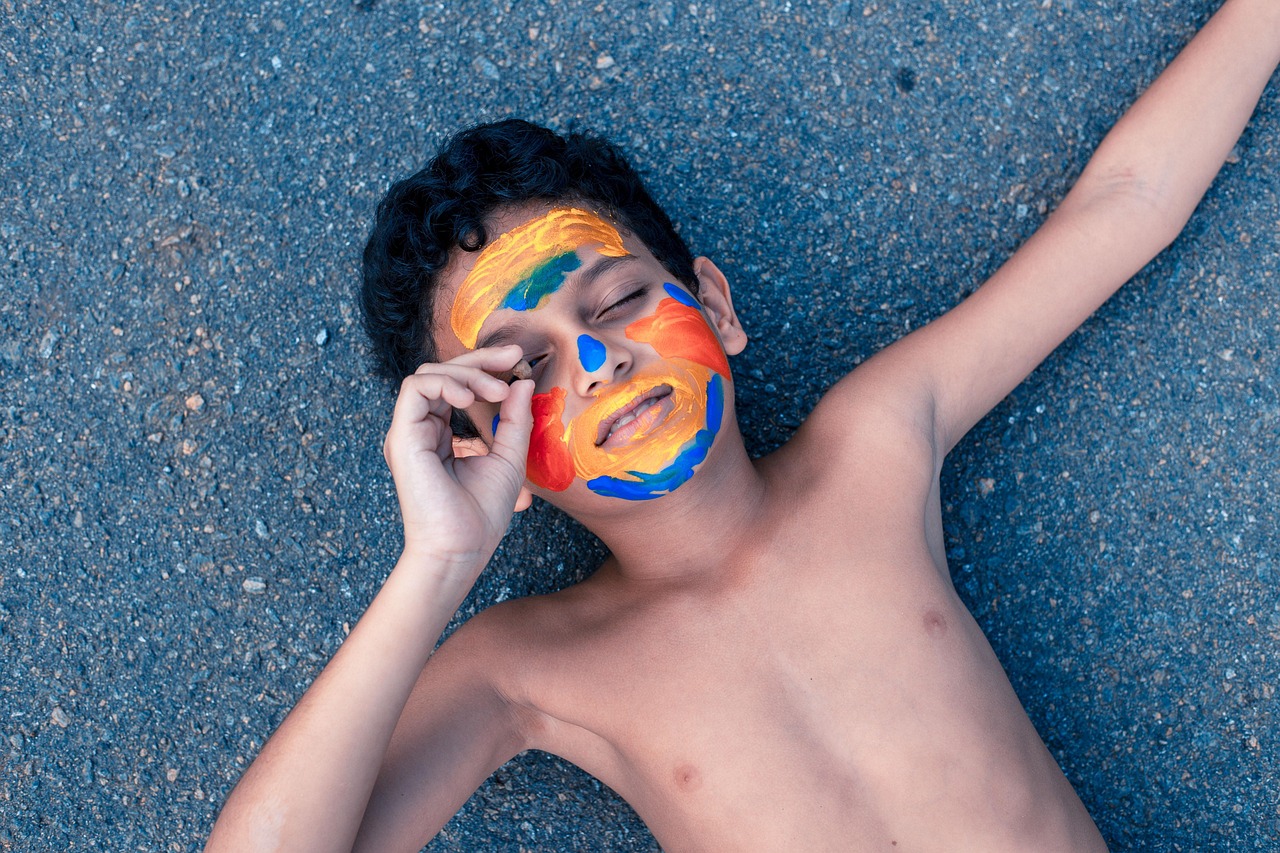 Boy Painted Colorful - Free photo on Pixabay - Pixabay