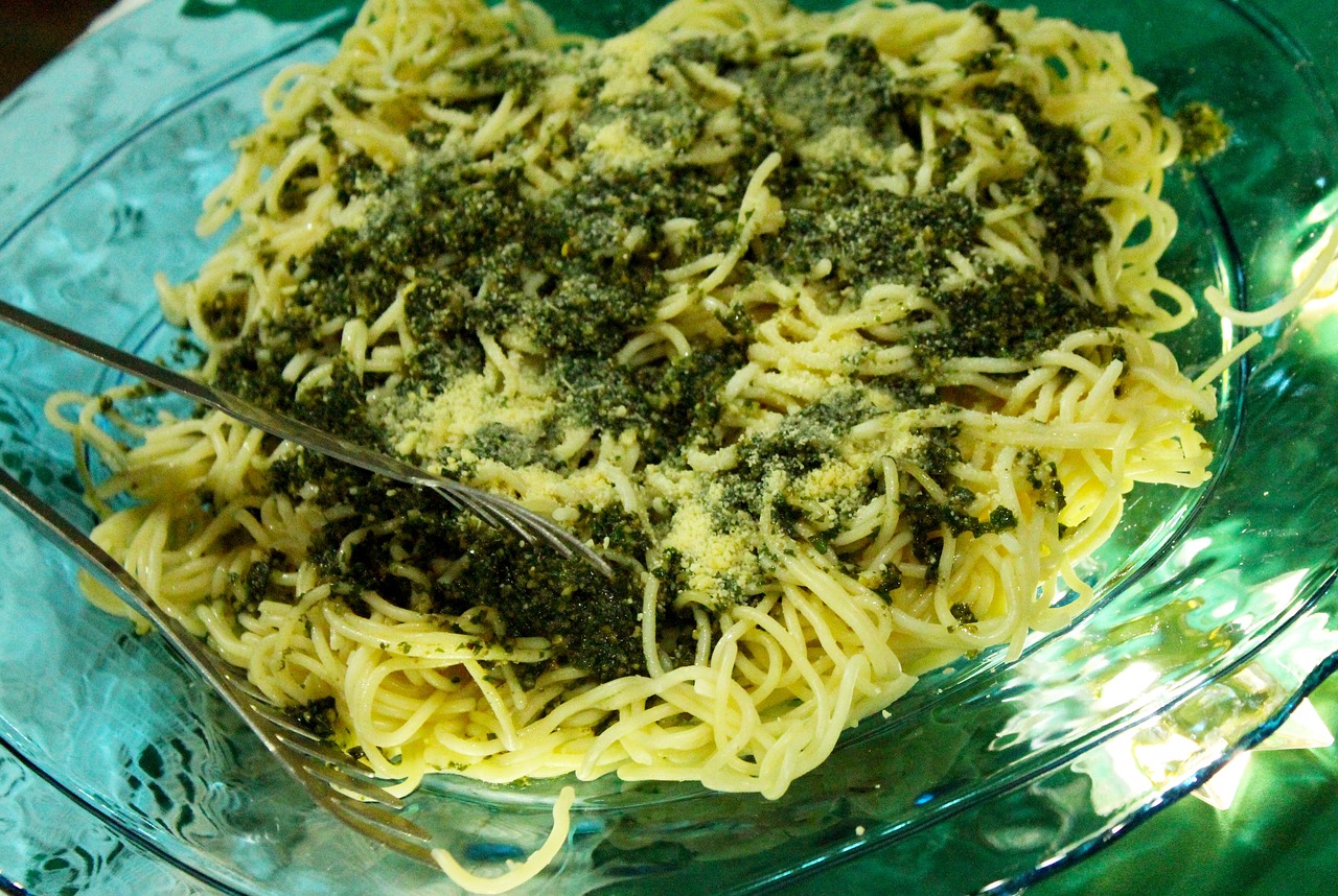 Pesto Pasta Noodles Free Photo On Pixabay