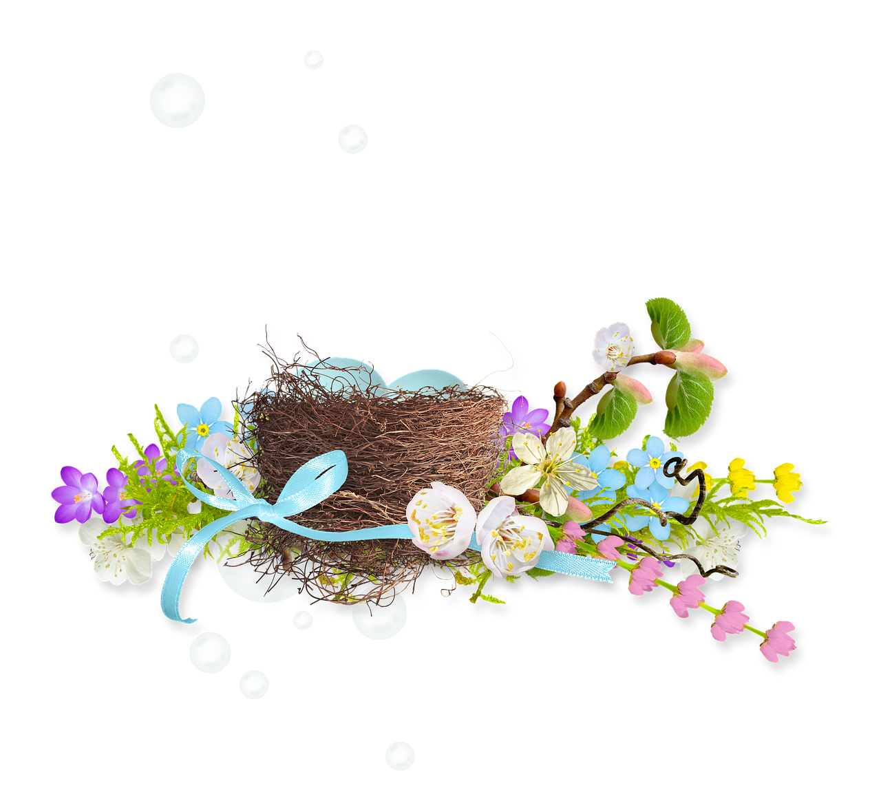 Download Spring Flowers Nest Royalty-Free Stock Illustration Image ...