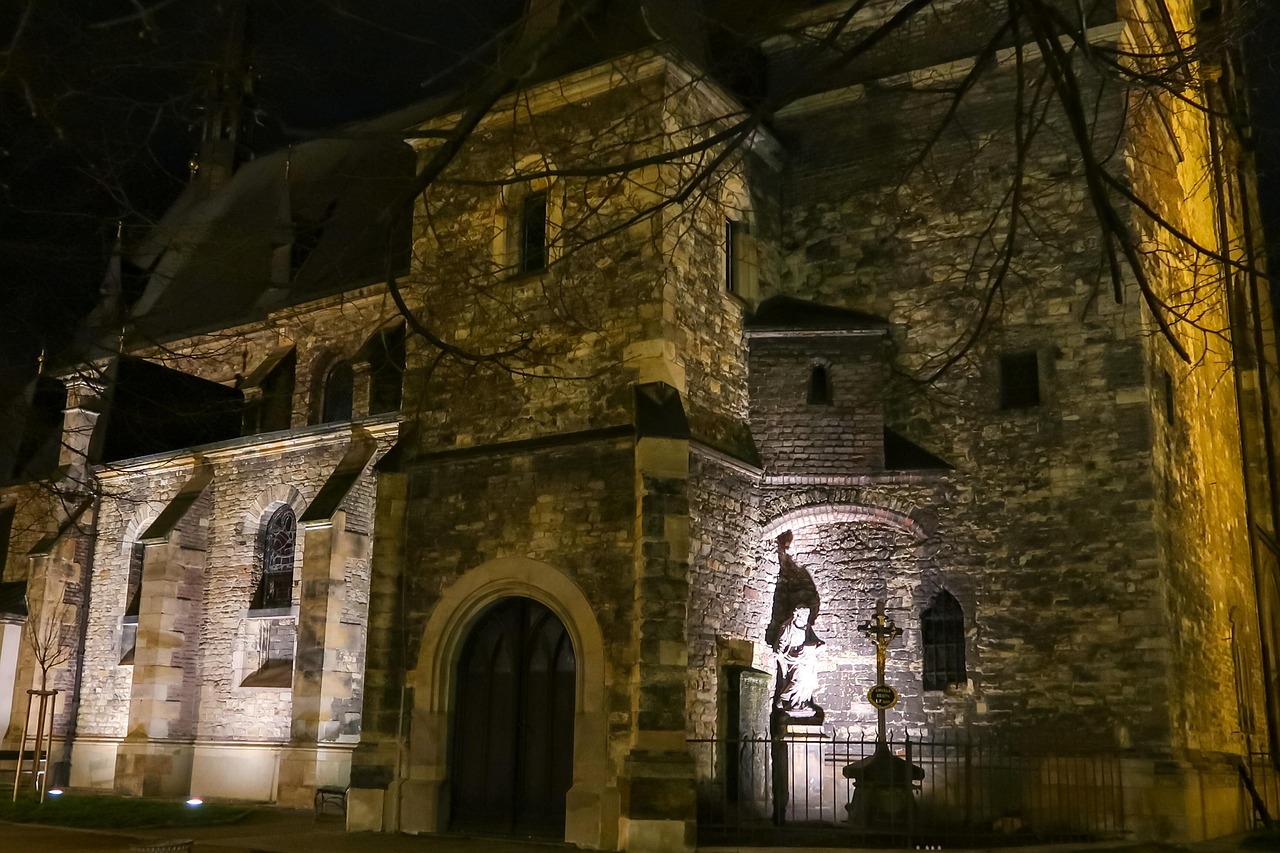 Church At Night Floodlit Gothic - Free photo on Pixabay - Pixabay