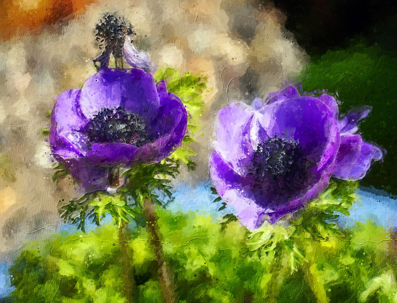 Lilane Blumen Digitale Malerei - Kostenloses Bild auf Pixabay - Pixabay