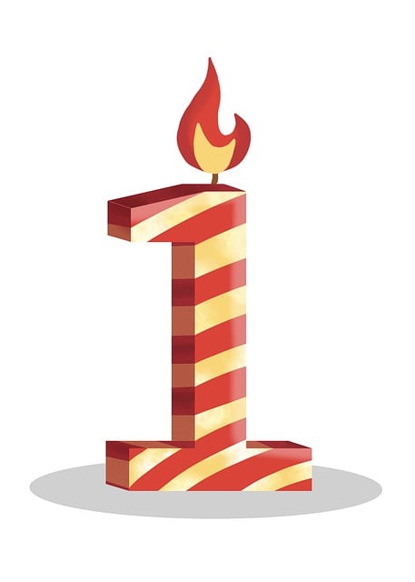 One Birthday Candle Clipart