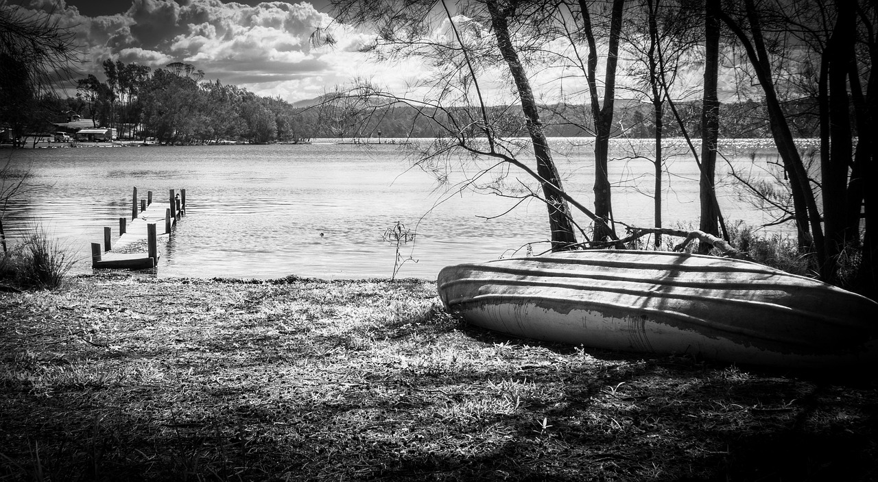 Dark Pier A Boat