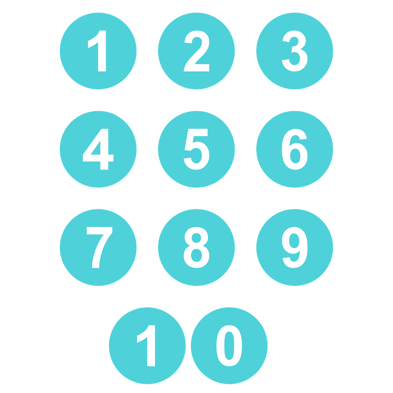 Download Number Collection Number 1 To 10 Royalty Free Stock