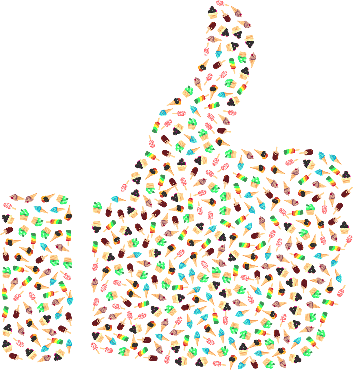 Download Ice Cream, Popsicle, Thumbs Up. Royalty-Free Vector Graphic ...