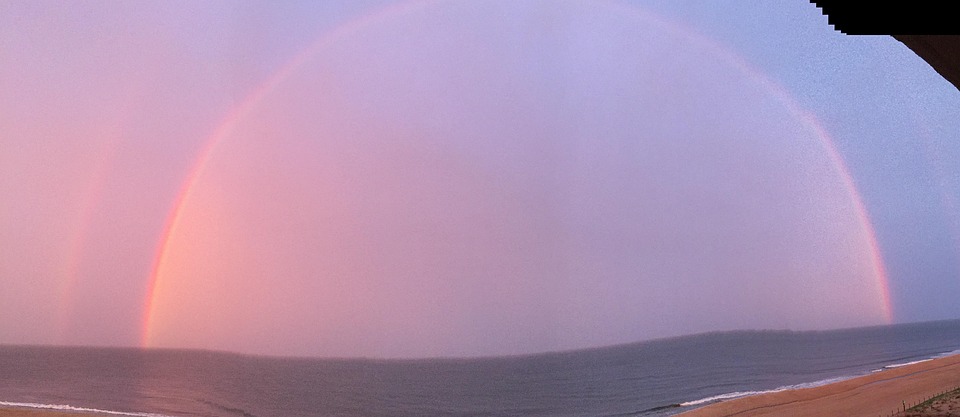 Double Rainbow Pantai Laut - Foto gratis di Pixabay - Pixabay