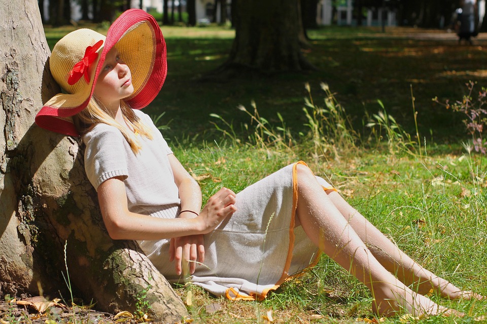 Girl Summer Hat Tree Woman - Free photo on Pixabay - Pixabay