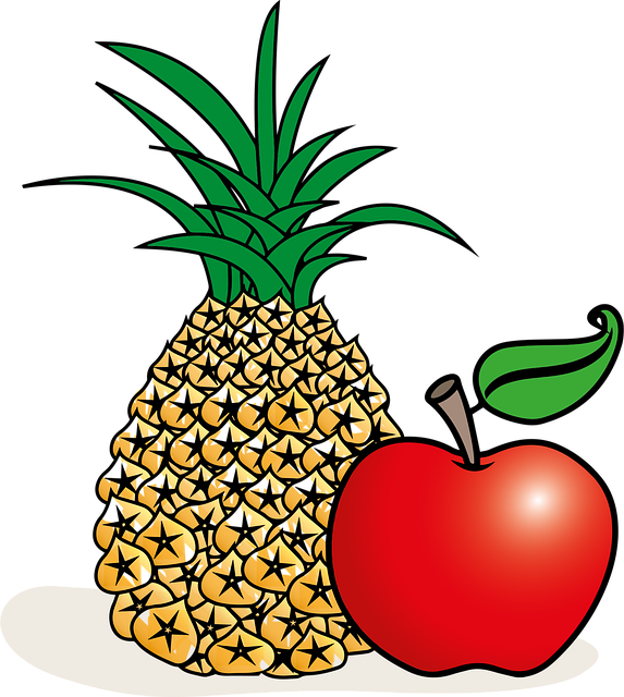 Download Pineapple And Apple, Pineapple, Apple. Royalty-Free Vector ...