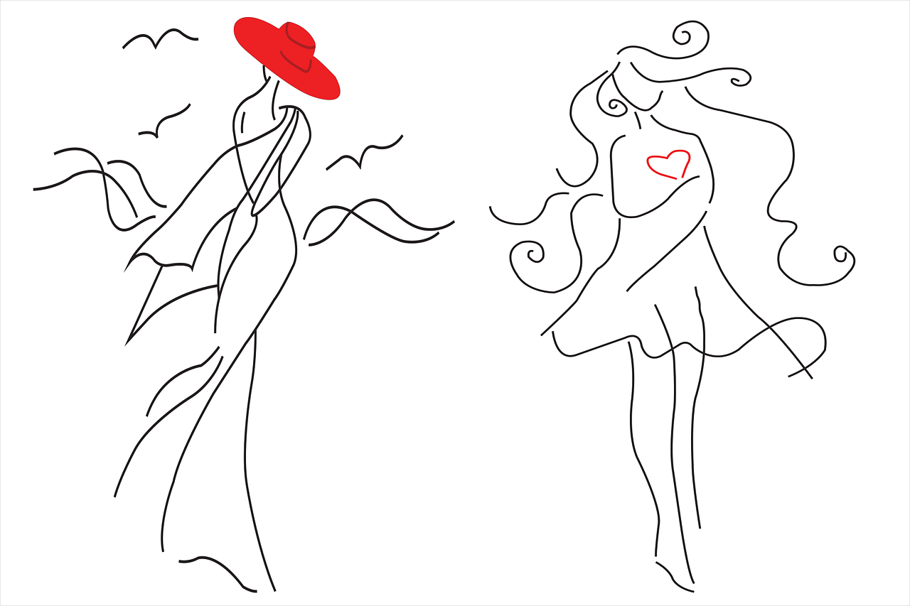 Download Doodle, Girl, Red. Royalty-Free Vector Graphic - Pixabay