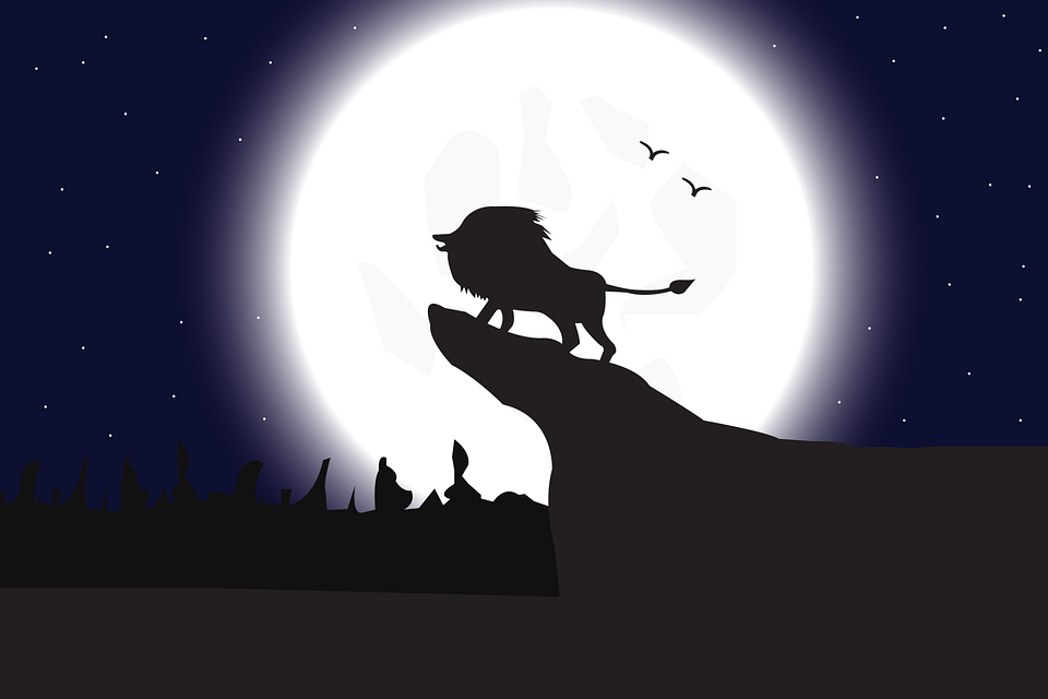 Lion Feline Moon - Free vector graphic on Pixabay