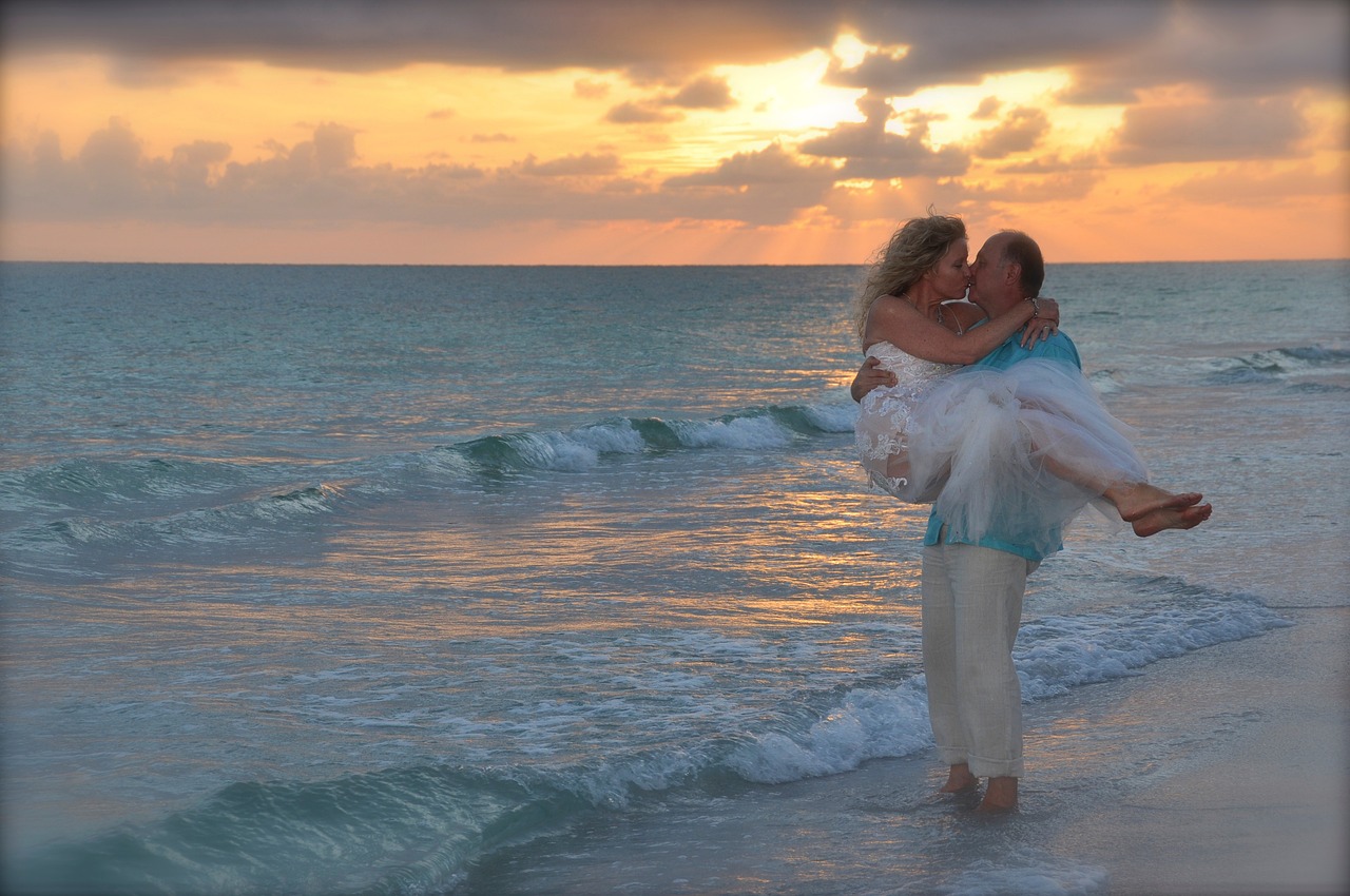 Pareja Boda Playa - Foto gratis en Pixabay