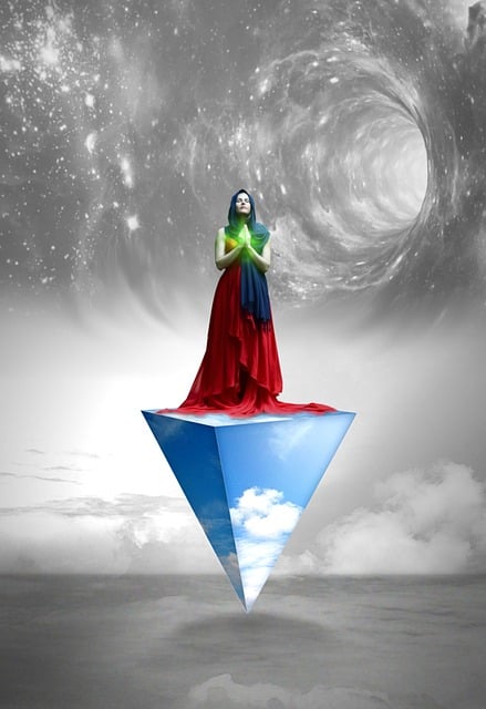 Download Woman, Pyramid, Universe. Royalty-Free Stock Illustration ...