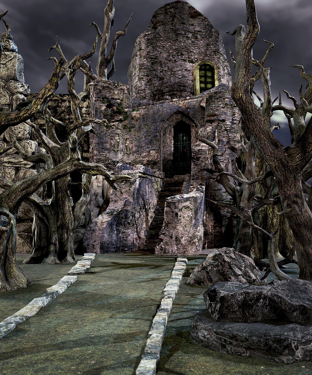 Download Castle Fantasy Gothic Royalty-Free Stock Illustration Image ...