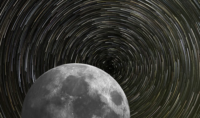 Polaris Star Trails Moon Special - Free photo on Pixabay
