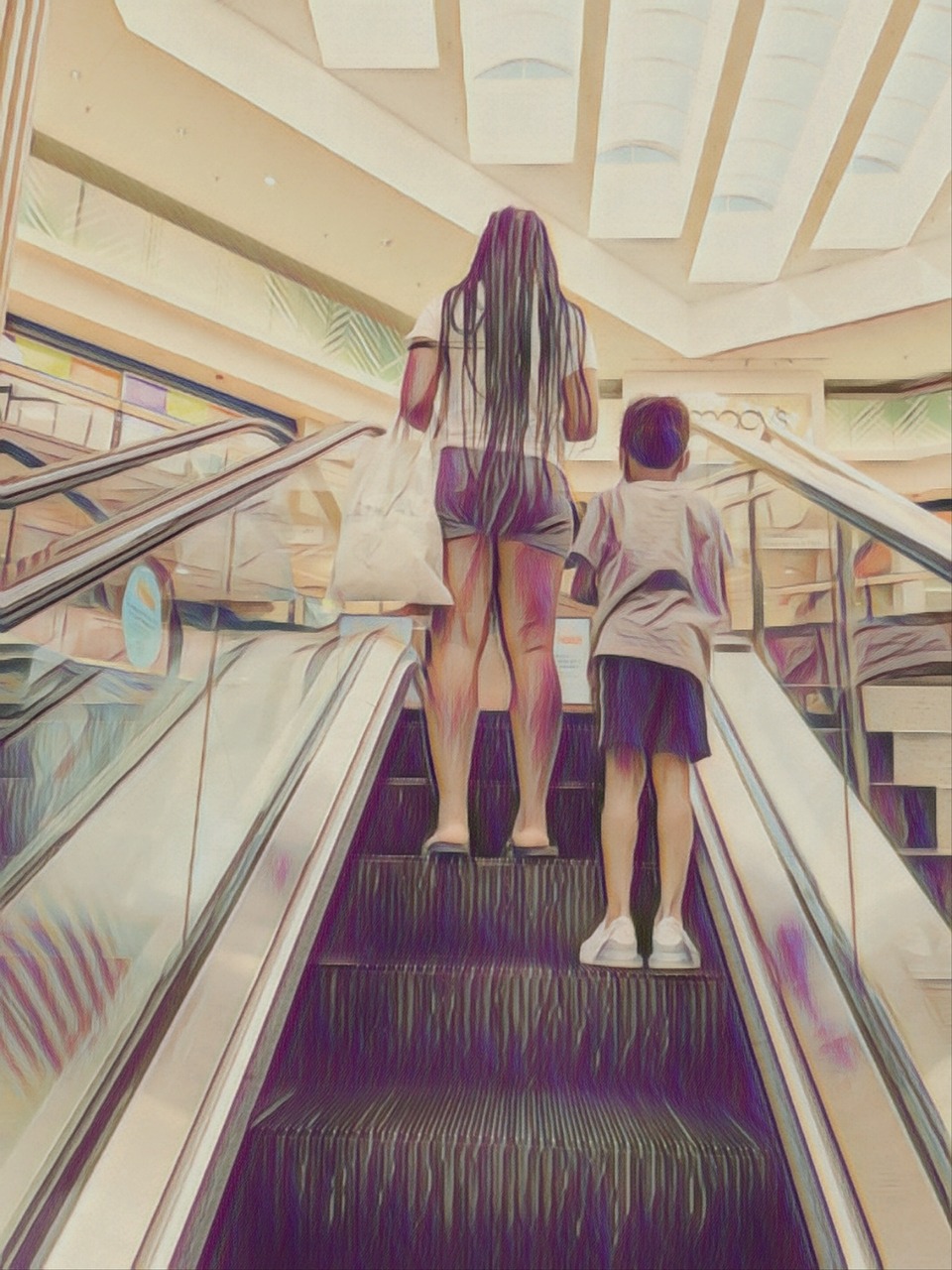 Niño Escalera Mecánica Familia - Foto gratis en Pixabay - Pixabay