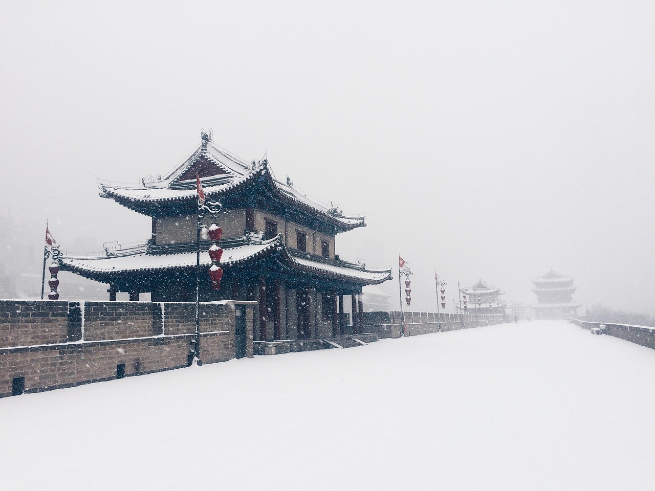 Snow Xian Ancient City - Pixabay上的免费照片