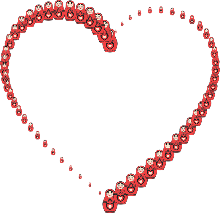 Download Matryoshka, Dolls, Heart. Royalty-Free Vector Graphic - Pixabay