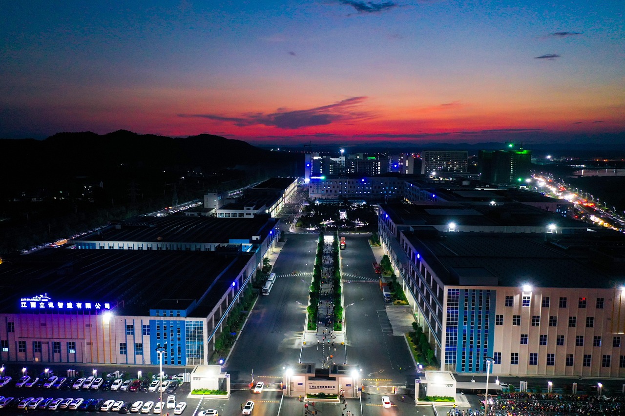 Night View Sunset Glow Industrial - Free photo on Pixabay - Pixabay