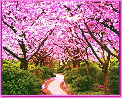 30+ Free Cherry Blossom Painting & Spring Images