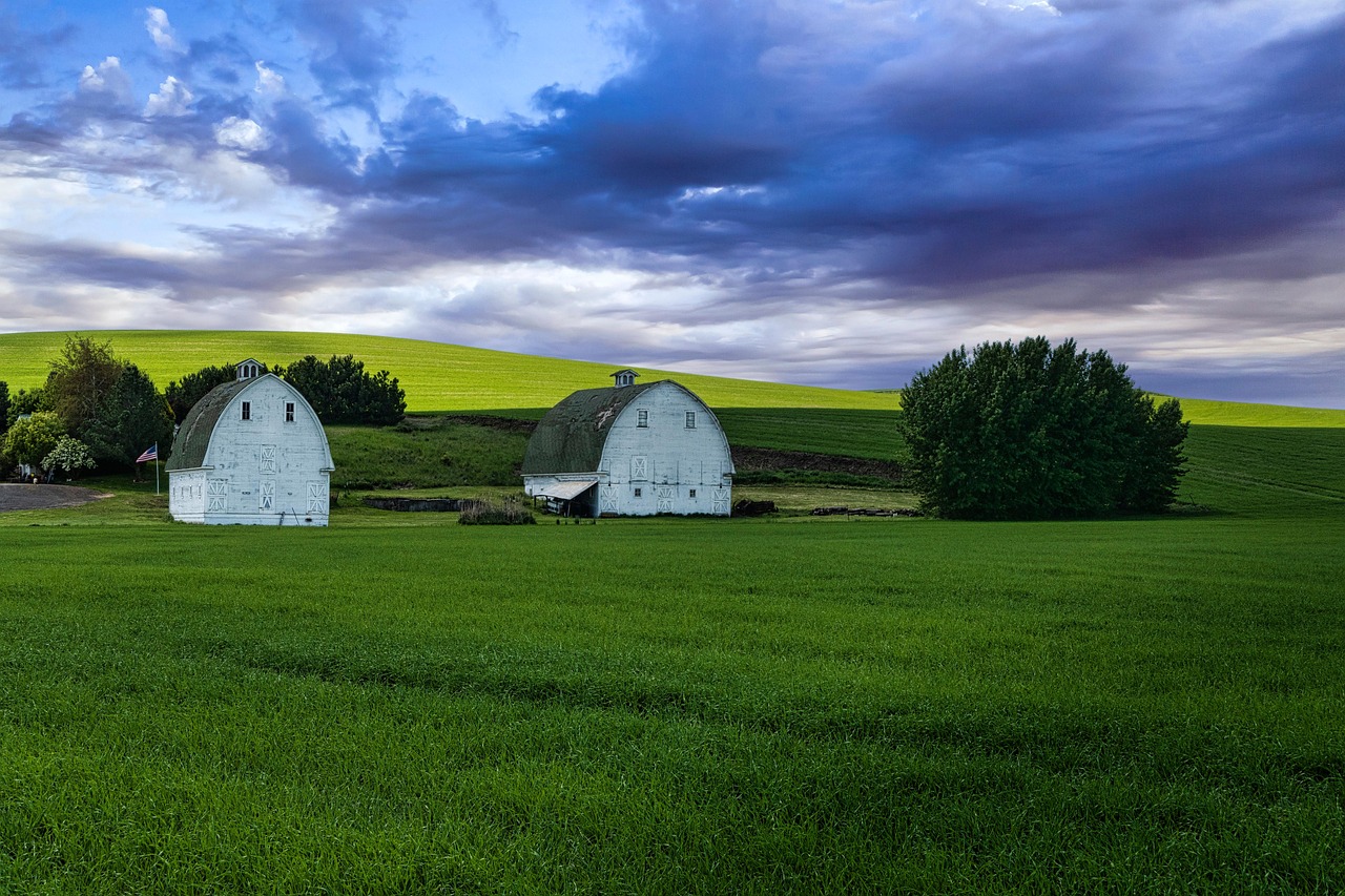 Barns Pasture Landscape Twin - Free photo on Pixabay