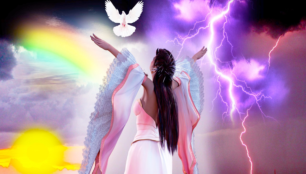 Woman Dove Of Peace Thunder - Free image on Pixabay