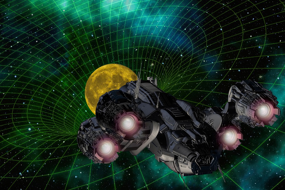 Spaceship Moon Wormhole - Free image on Pixabay
