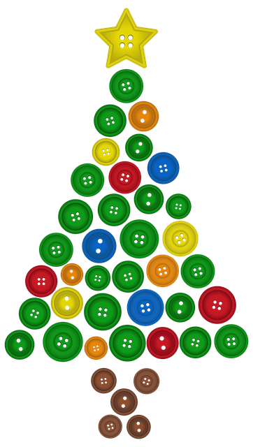 Christmas Tree Button - Free image on Pixabay
