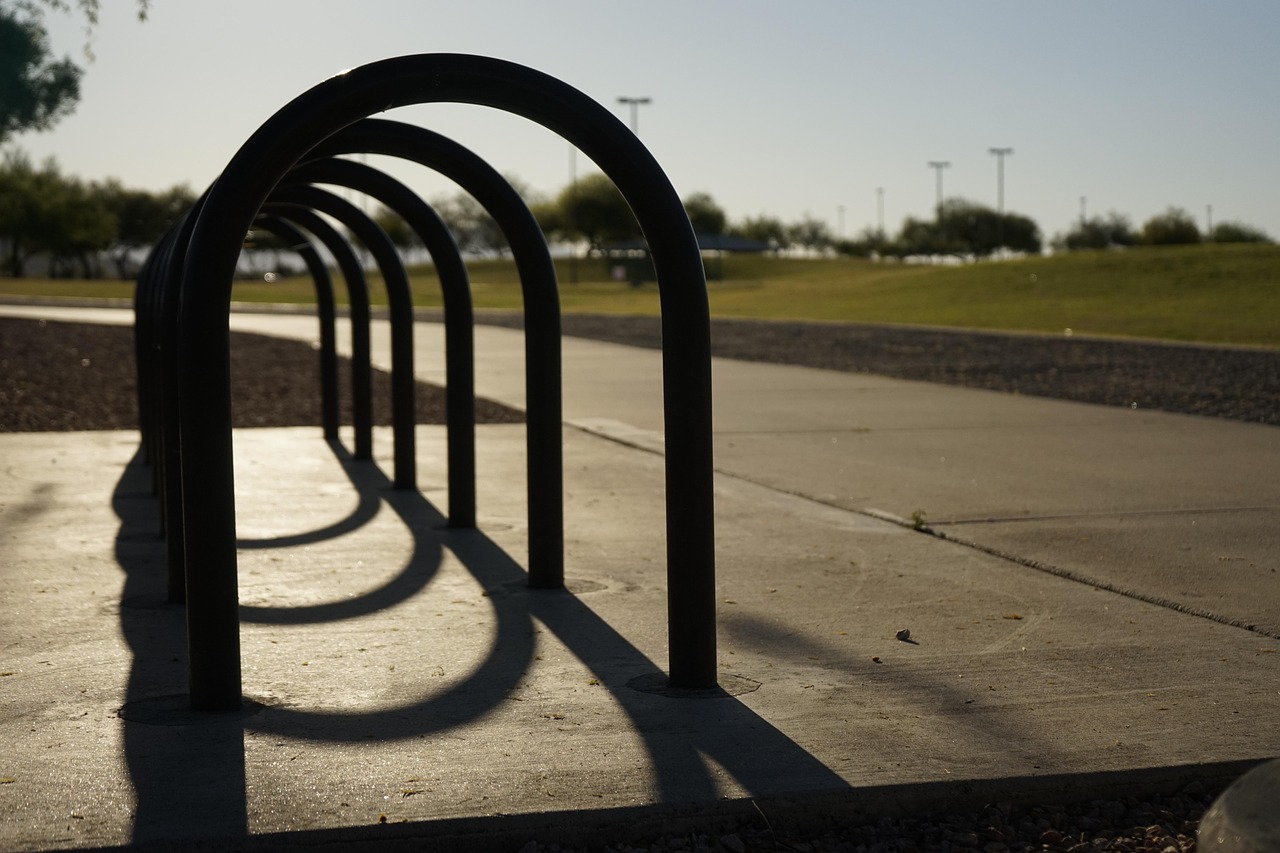 Bike Rack Park Sunrise - Free photo on Pixabay