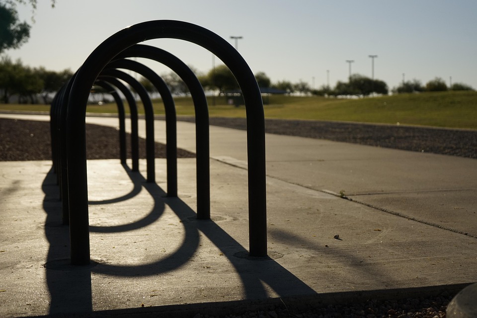 Bike Rack Park Sunrise - Free photo on Pixabay