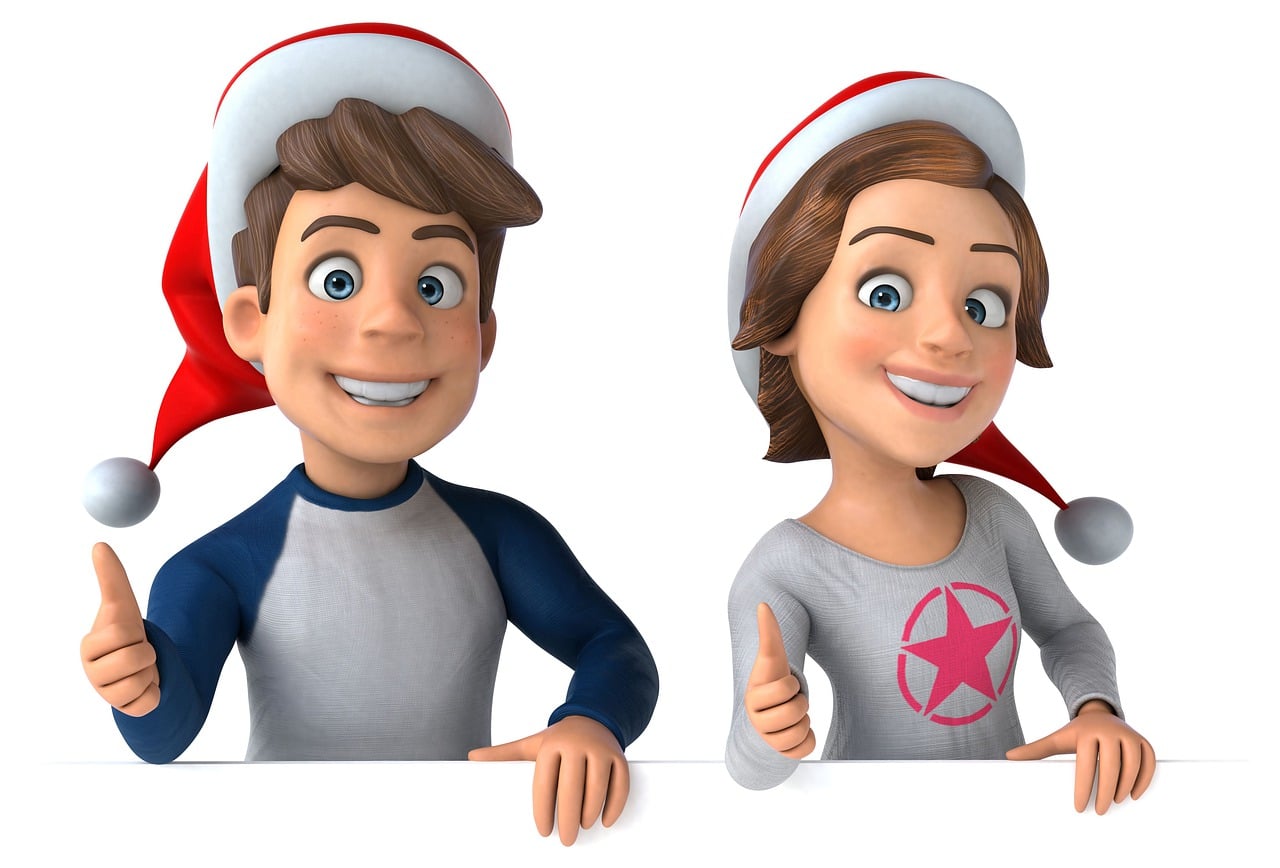 Download Teenagers, Santa Claus, Hats. Royalty-Free Stock Illustration ...