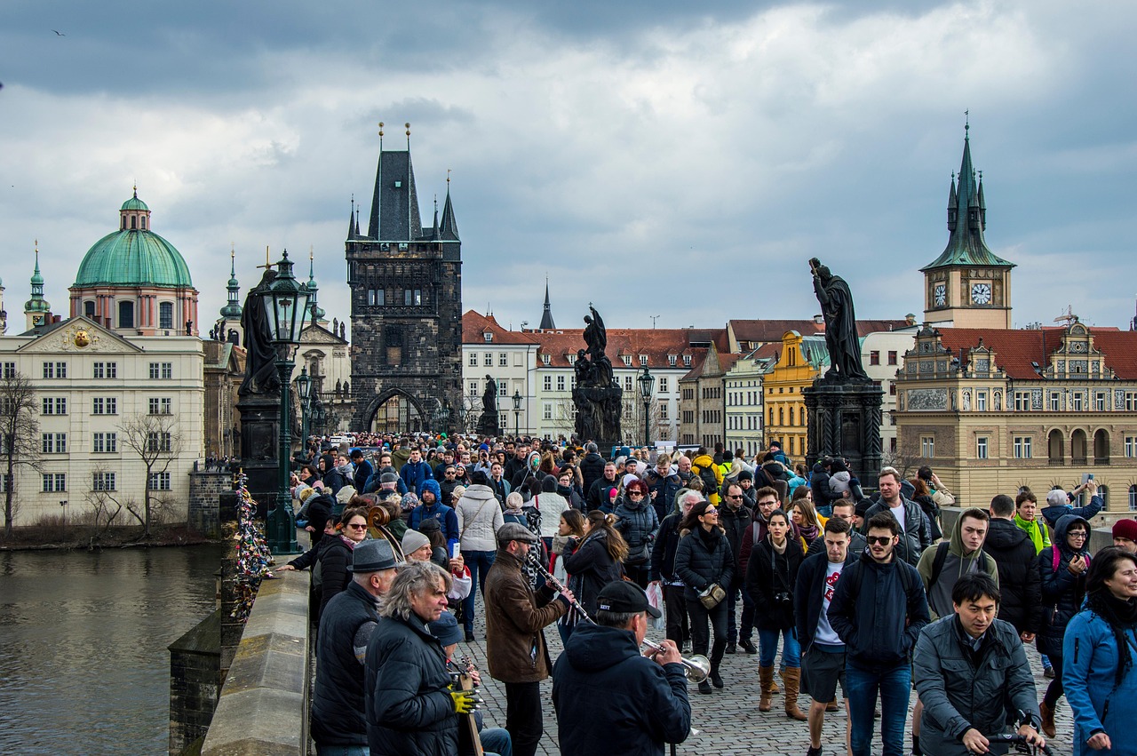 Prague Crowd Bridge - Free photo on Pixabay
